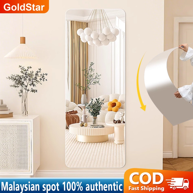 GoldStar Cermin Akrilik Acrylic Mirror Wall Mirror Dinding Cermin ...