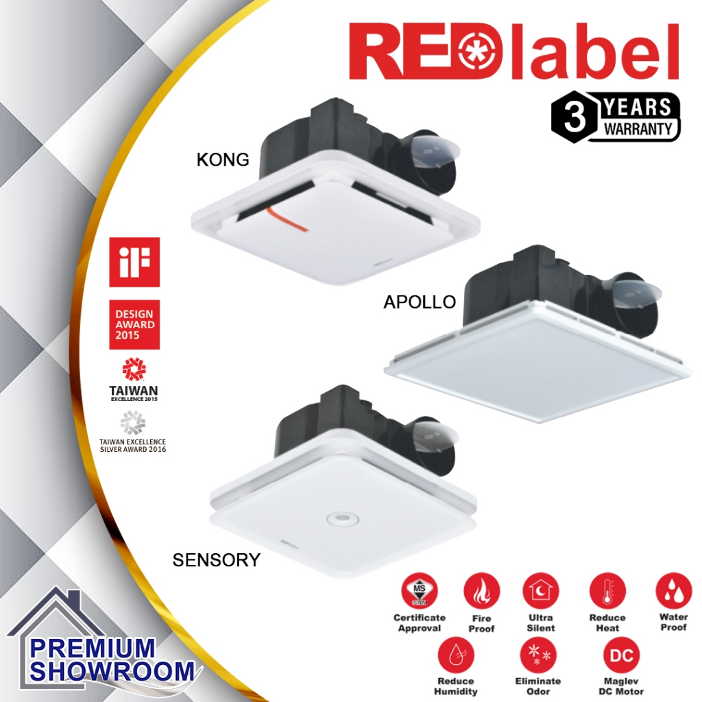 REDlabel Ceiling Ventilation Fan APOLLO / KONG / SENSORY Ceiling ...