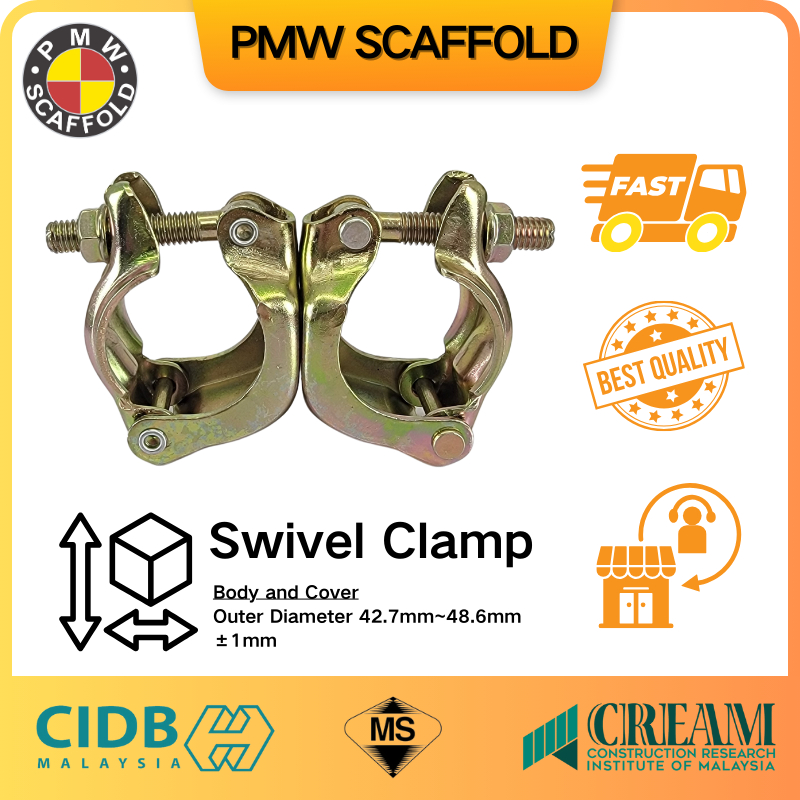 New Unit/CIDB MS 1462-1 & CIS22:2023/Swivel Clamp/Klem Putar/Klem Hidup ...