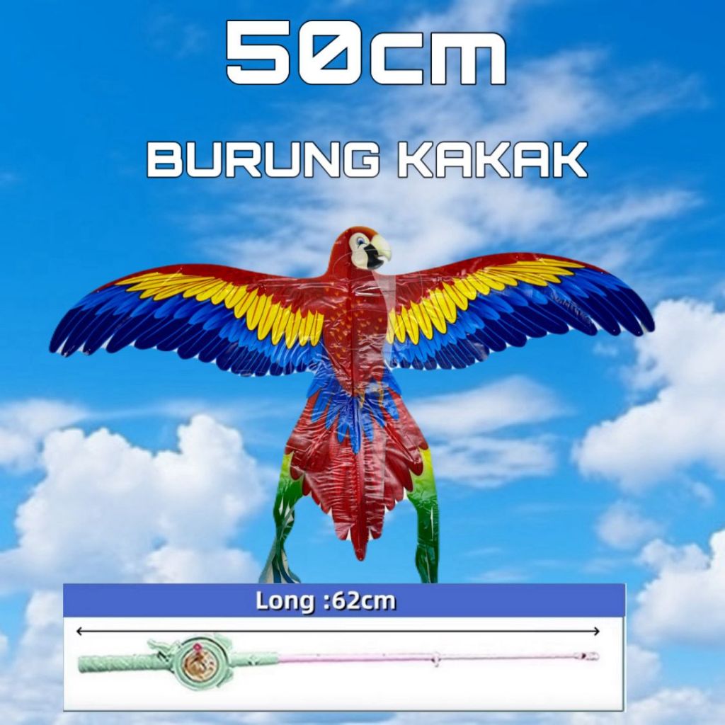 50cm Children Kids Flying Kite layang layang toy pancing Cartoon Eagle ...