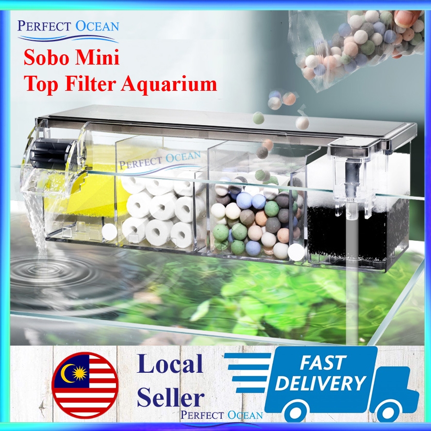 Sobo Mini Top Filter Aquarium Power Head Pump Penapis Fish Tank 🌊READY STOCK🌊 | Perfect Ocean ...