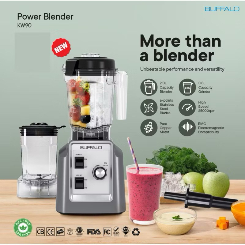 Buffalo Power Blender 2L Belnder Jar & 0.8 Grinder Jar牛头牌果汁机 | Shopee ...