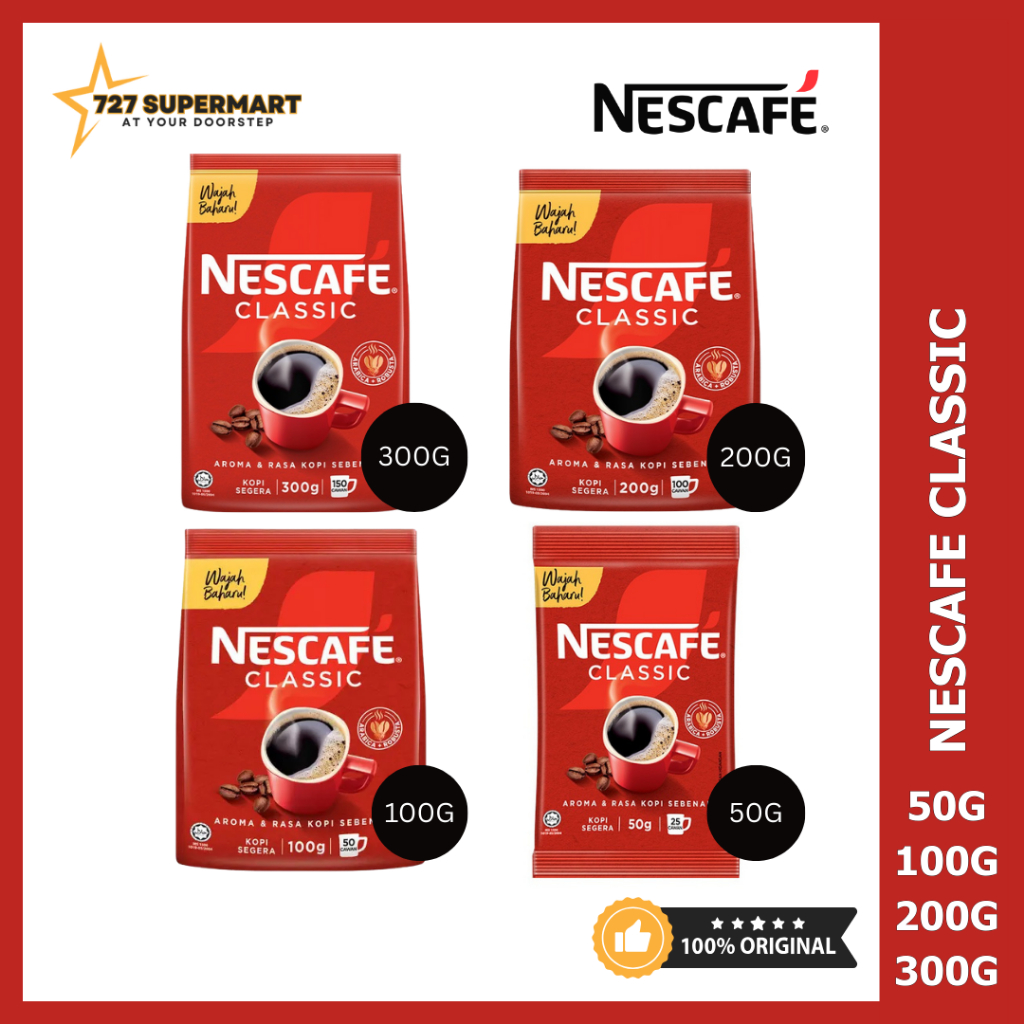 [CLEARANCE] NESCAFE CLASSIC REFFIL 50G | 100G | 200G | 300G | Shopee Malaysia