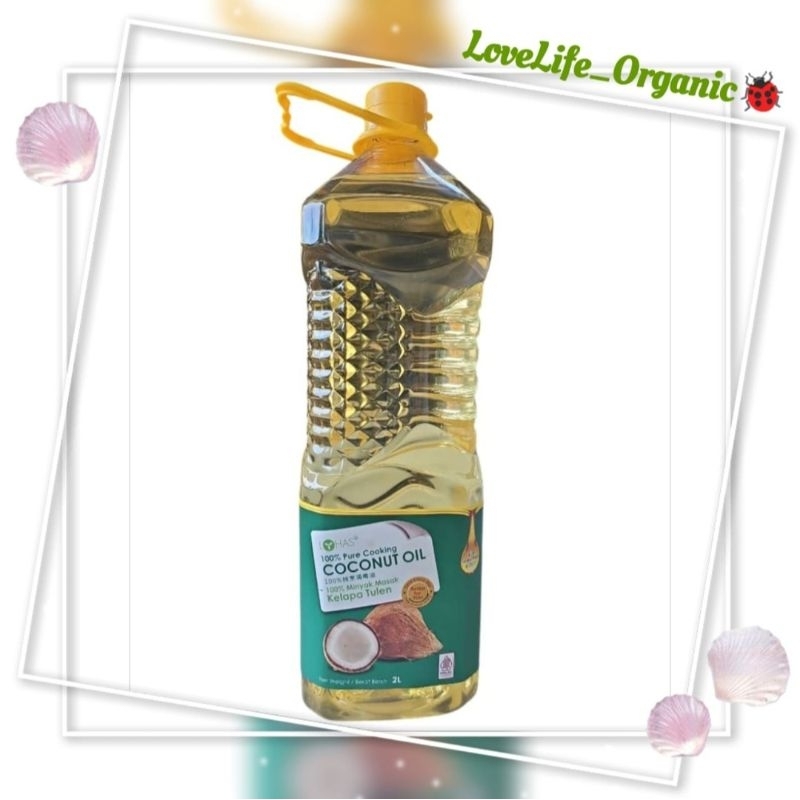 LOHAS 100% PURE COCONUT COOKING OIL 2L EX:7/2026 椰子油 | Shopee Malaysia