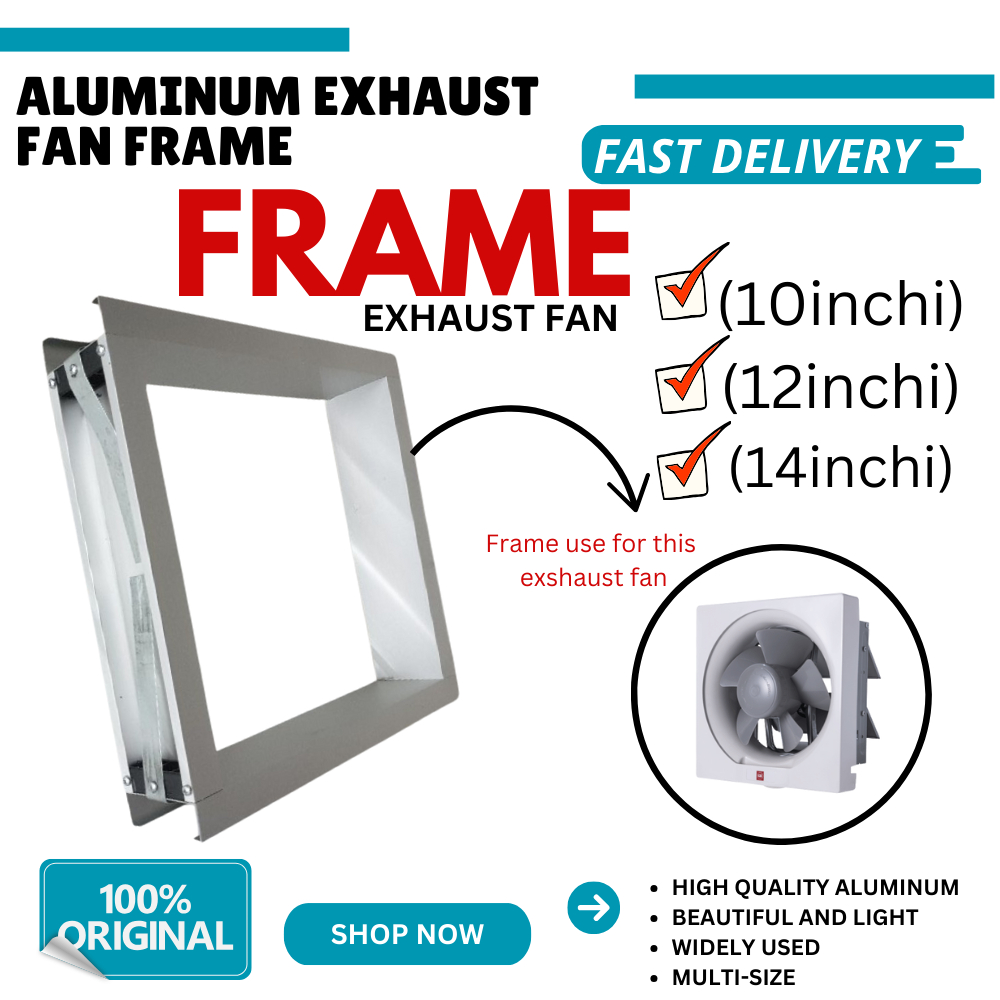 ALUMINIUM EXHAUST FAN FRAME 10” / 12” / 14” SQUARE | Shopee Malaysia