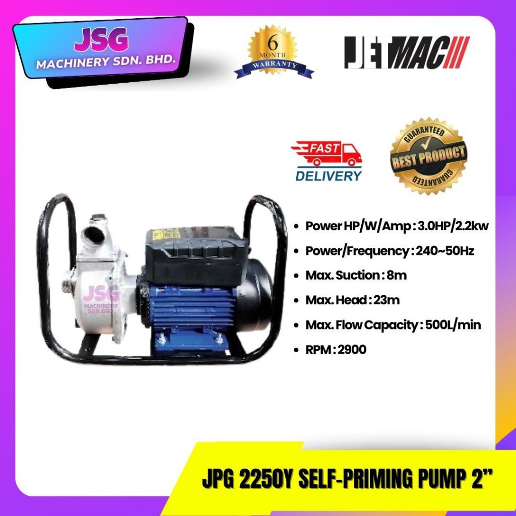 JETMAC JPG2250Y 2.5HP 2" Self Priming Pump. | Shopee Malaysia