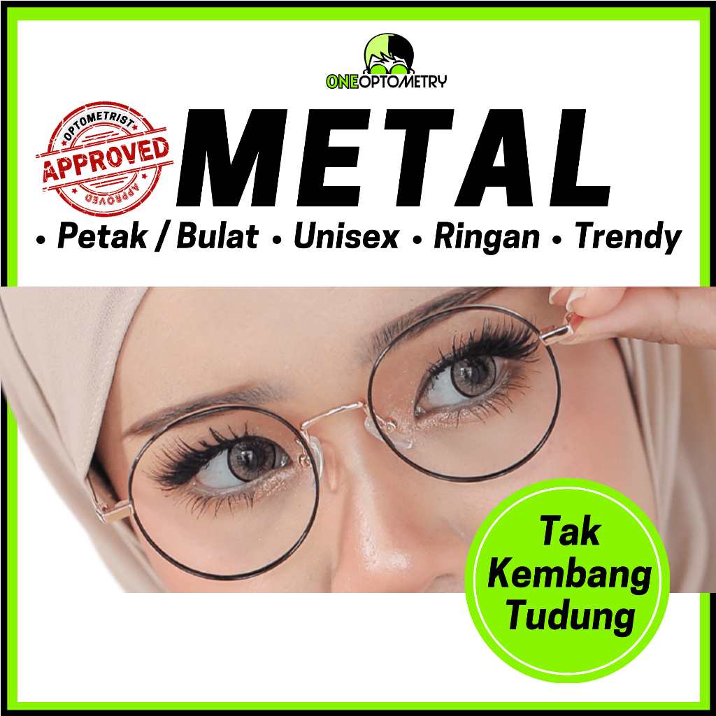 Melour Metal Titanium Frame Bingkai Cermin Mata Spek Mata Viral Spek ...