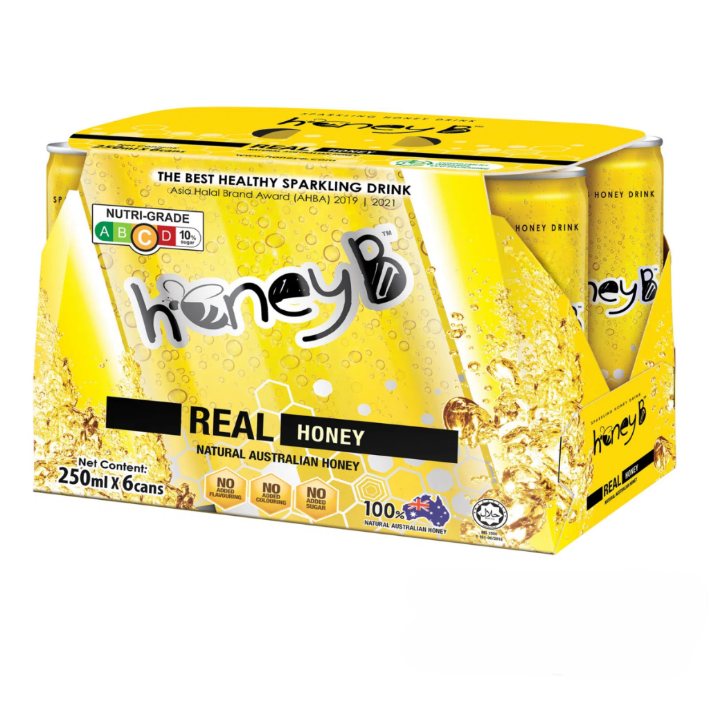 Honey B Sparkling Honey Drink 250ML X 6 | Shopee Malaysia