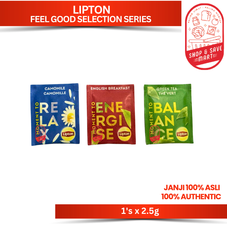 Lipton Feel Good Selection Enveloped Tea Bag Sachet Relax Camomile ...