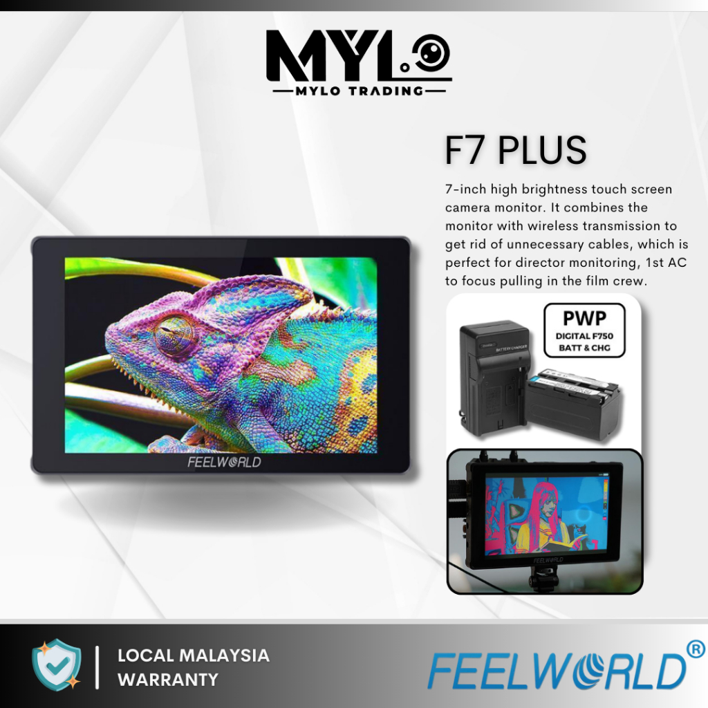 FEELWORLD F7 PLUS 7 Inch 1200nit DSLR Camera Field Monitor Touch Screen ...
