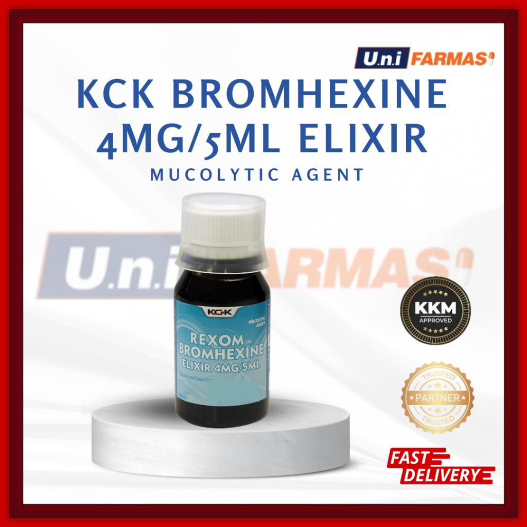 KCK REXOM BROMHEXINE 4MG/5ML ELIXIR 60ML [CAIR KAHAK/BATUK BERKAHAK/PHLEGM] | Shopee Malaysia