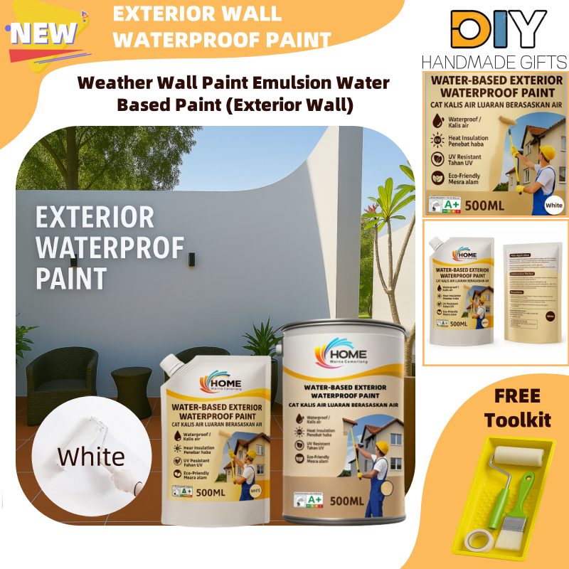 Weather Wall Paint Emulsion Water Based Paint (Exterior Wall) | Shopee ...