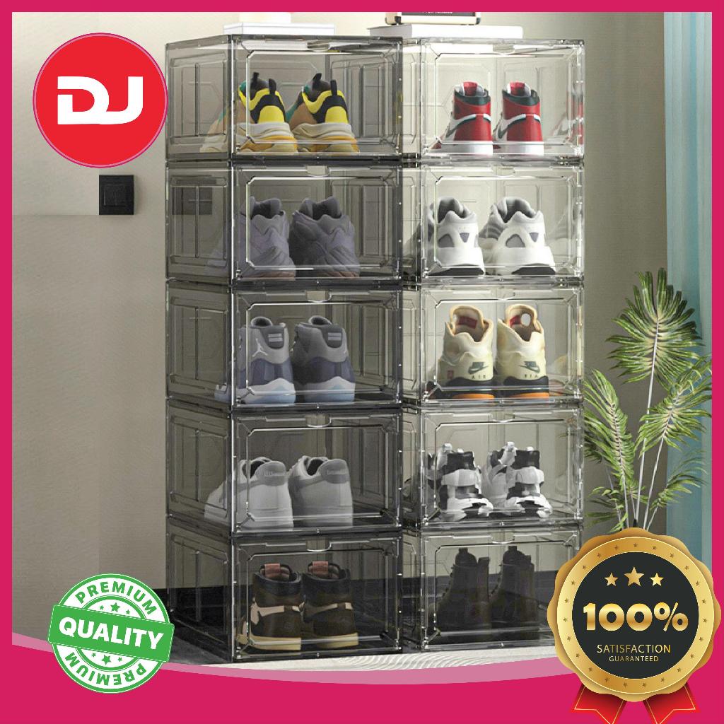 【DJ】Transparent Plastic Case Shoe Box Slippers Sneakers Storage Shoes ...
