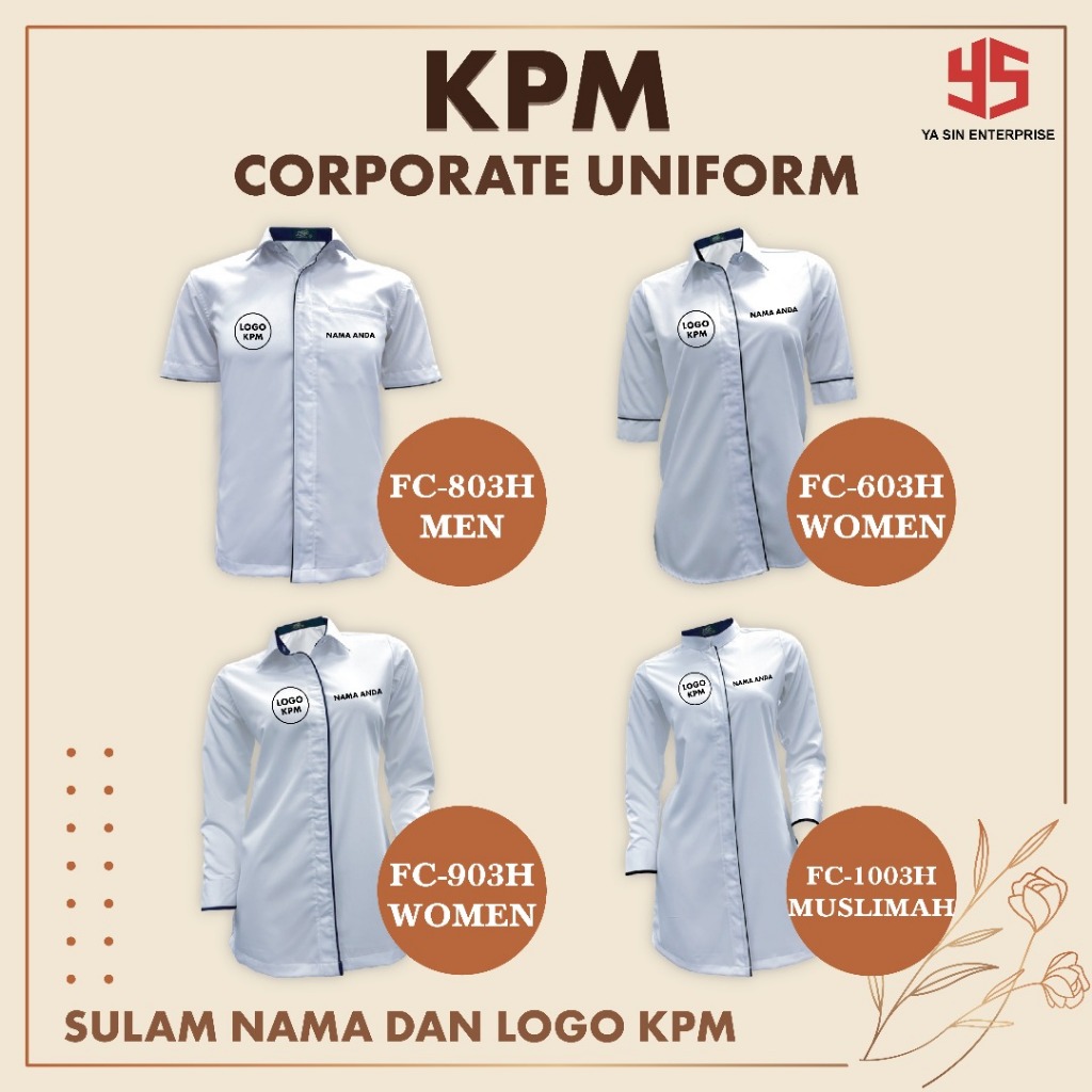BAJU KORPORAT KPM - WHITE NEW EDITION | Shopee Malaysia
