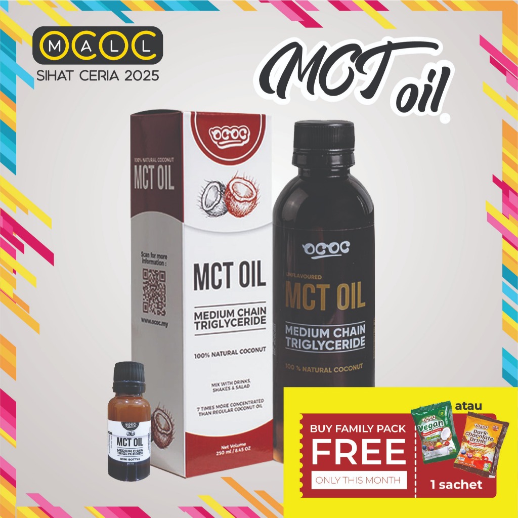 MCT Oil OCOC Dr Rizal Abu Bakar - Medium Chain Triglyceride 250ml | Shopee Malaysia