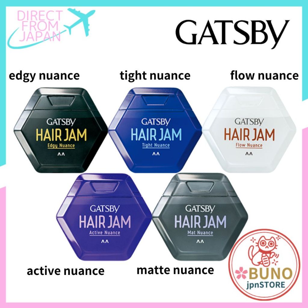GATSBY mandom Hair Styling Wax Hair Jam - Tight / Active / Edgy / Mat / Flow - Made in Japan ...