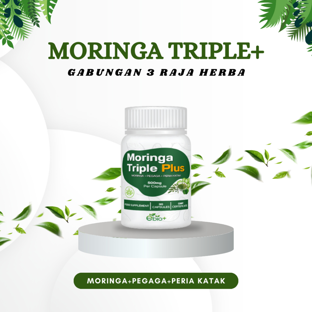 Kapsul Moringa Triple Plus Gabungan Moringa + Pegaga + Peria Katak ...