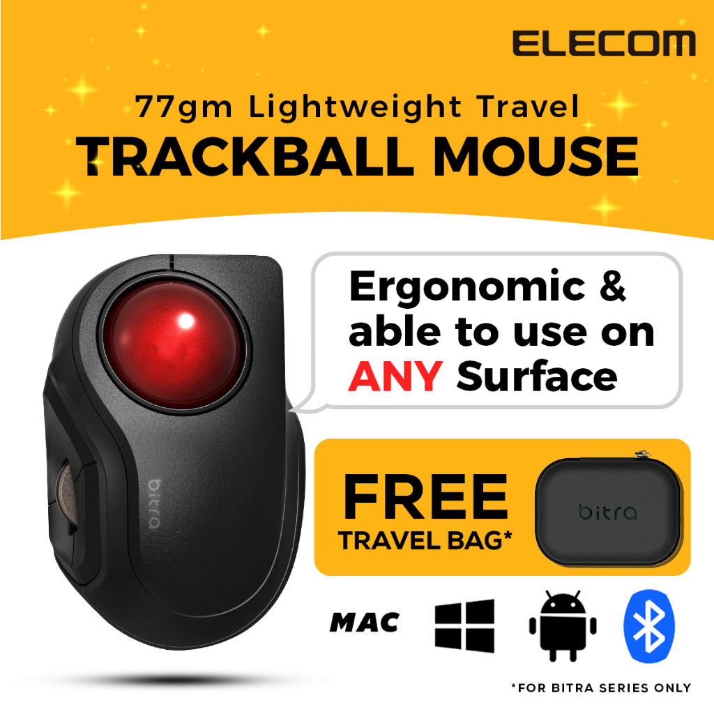 Elecom Huge Trackball Mouse, Mice, Ergonomic, Comfortable | Windows ...