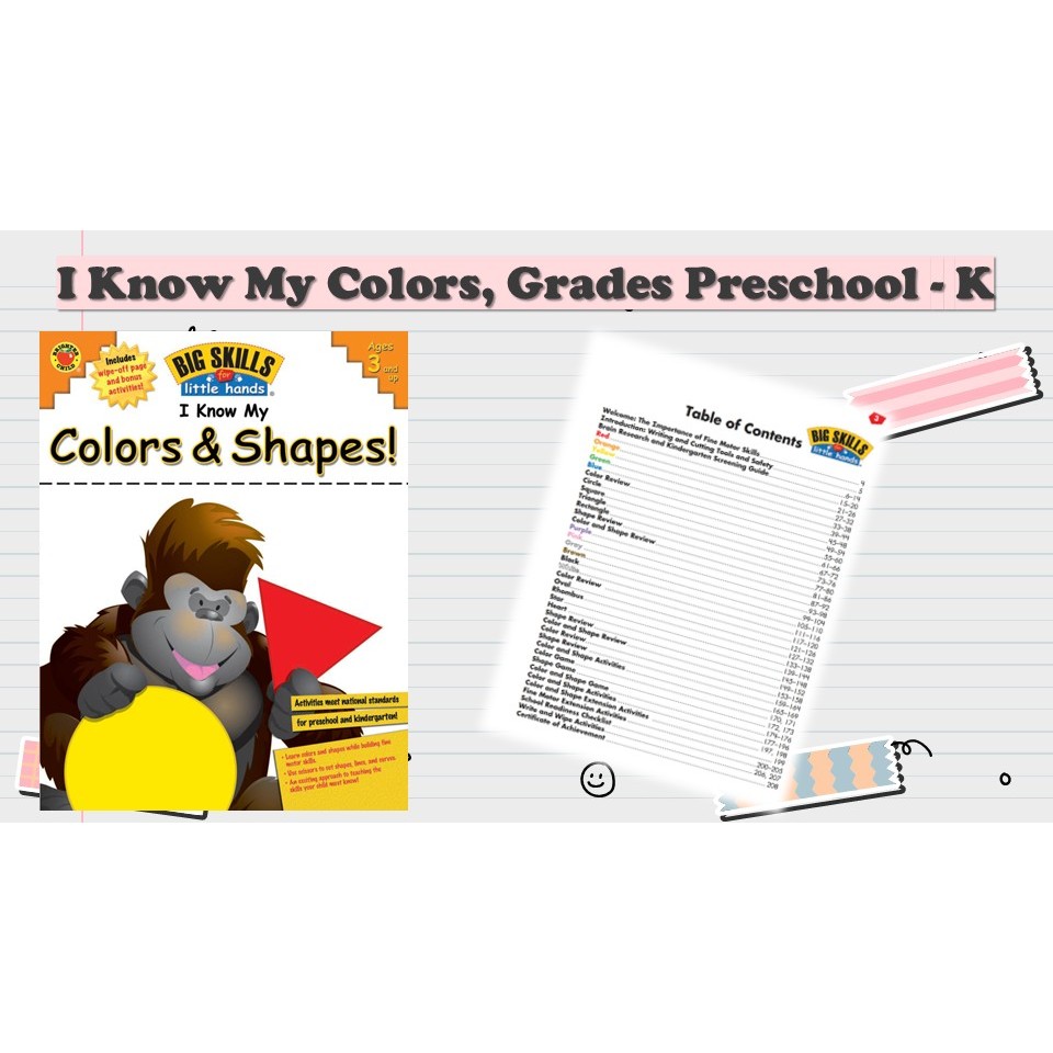 [PRE533] 209 pages I Know My Colors, Grades Preschool - K Worksheet for ...