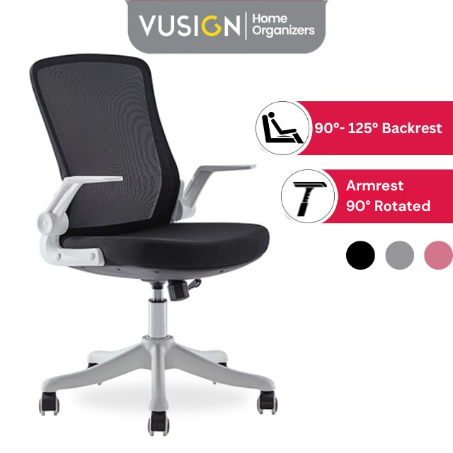 Vusign Kerusi Pejabat Belajar Ergonomic Mesh Office Computer Chair ...