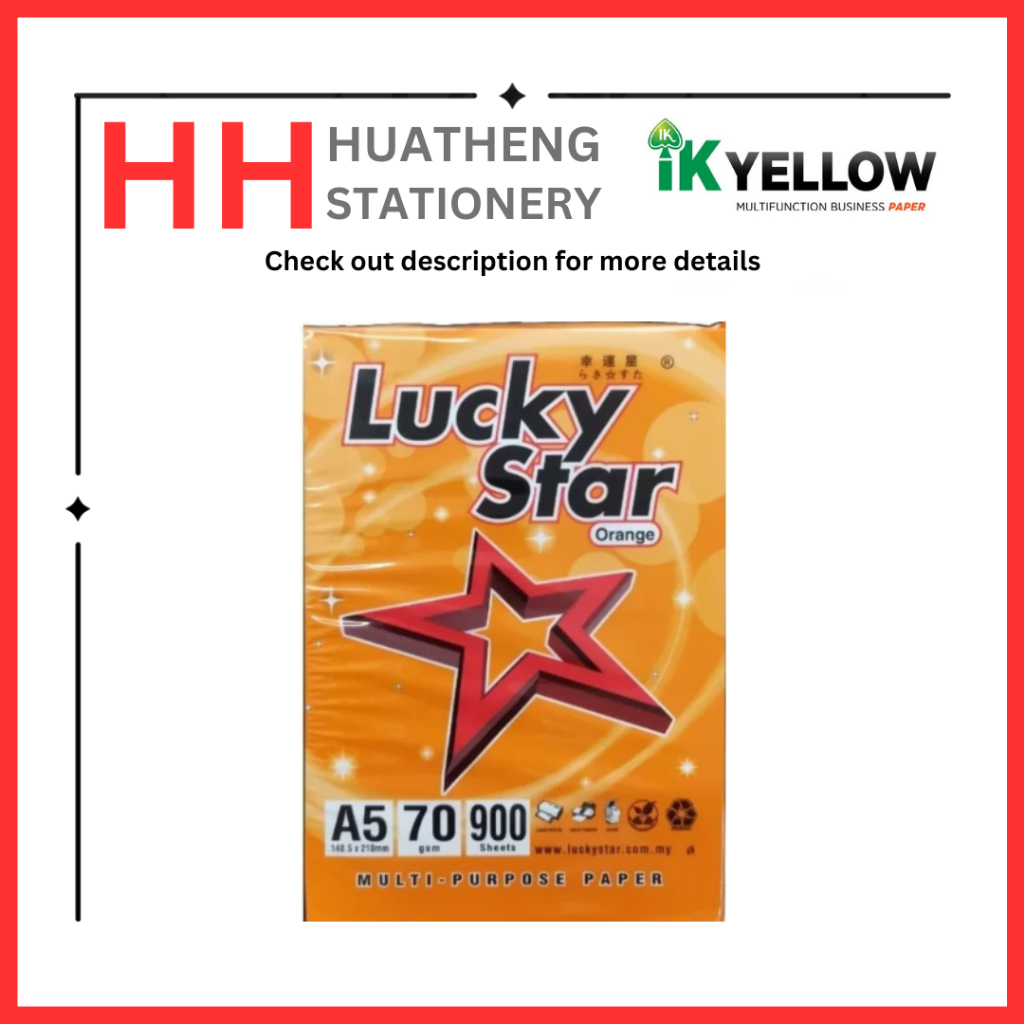 Lucky Star A5 Paper (70gsm) (900sheets/Pack) | Shopee Malaysia