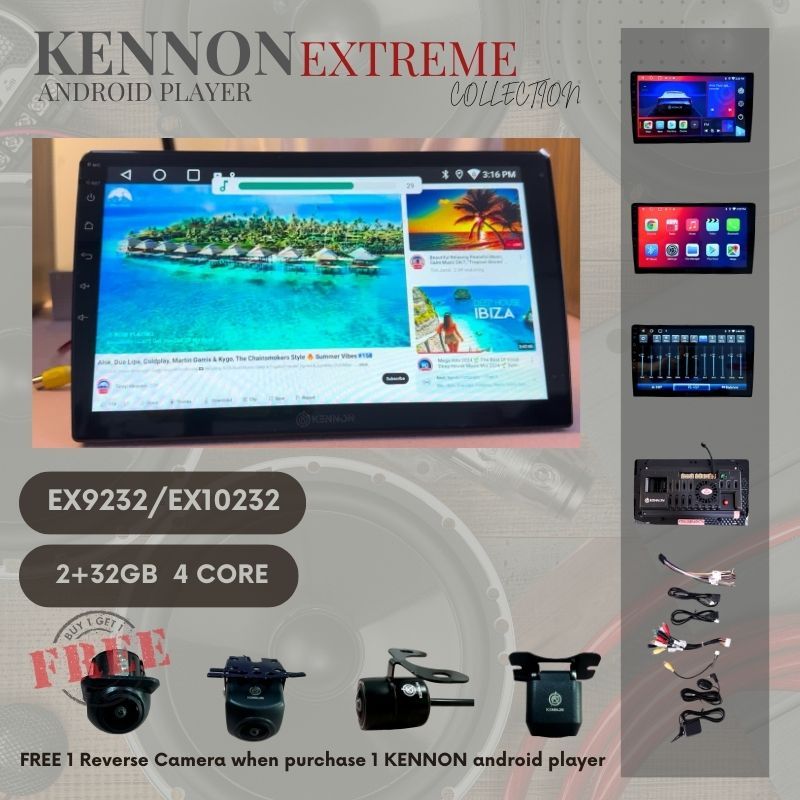 KENNON SONIX SERIES CAR ANDROID PLAYER EX9232/EX10232 9'' OR 10 ...