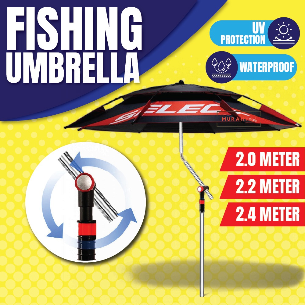 Fishing Umbrella Double-Layer Fold Parasol Outdoor Camping Umbrella ...