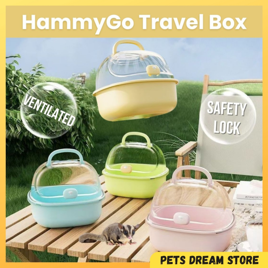 HammyGo Hamster Travel Cage Small Pet Carrier Sugar glider outdoor ...