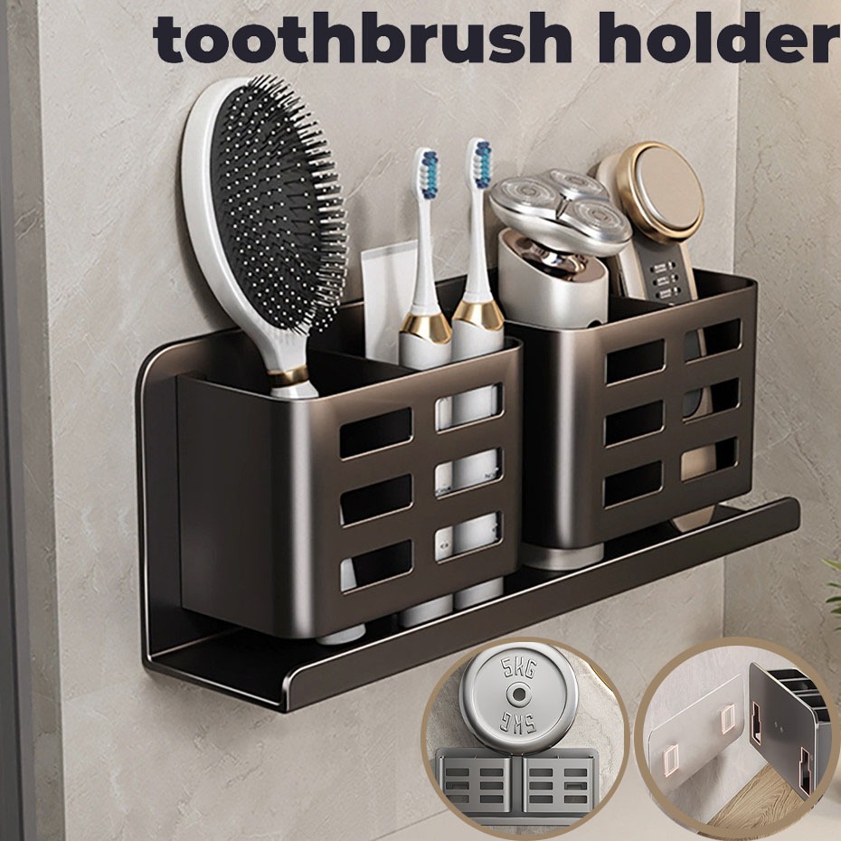 Multifunctional Toothbrush Holders Wall Mounted Comb Razor Shaver ...