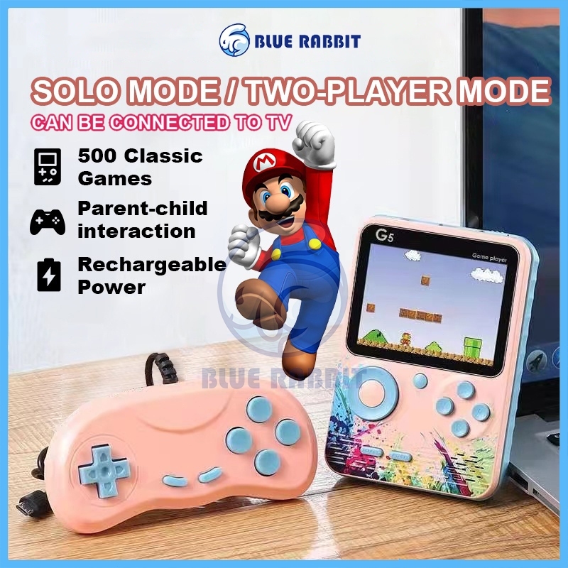BlueRabbit Mini 500 in 1 Game Console Retro FC Handheld Gameboy Mini ...