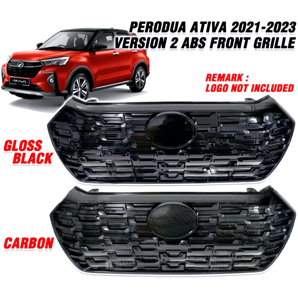 Perodua Ativa V2 Design Front Grill ABS Body Kit Ready Stock | Shopee ...