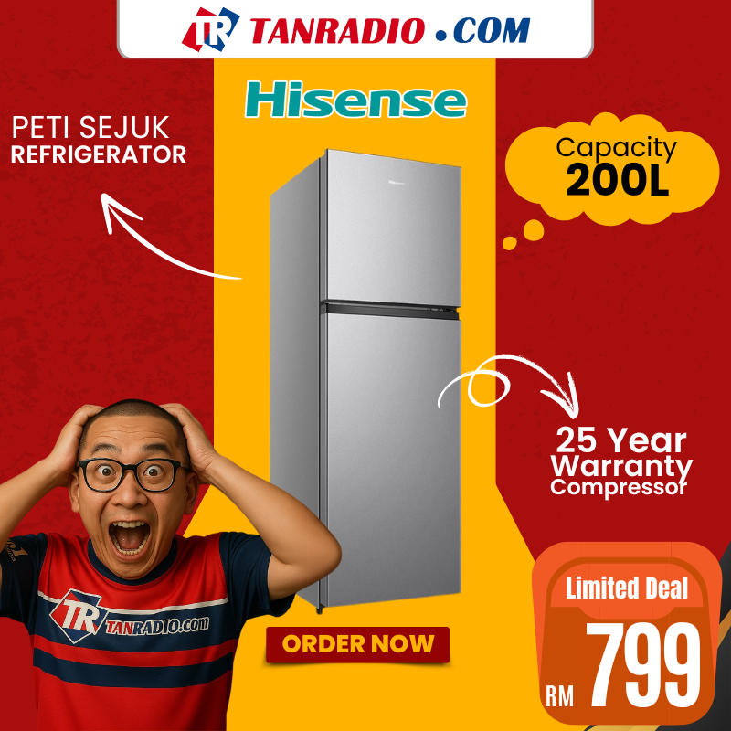 [CHEAPEST DEAL] Hisense 200L Peti Sejuk Refrigerator 2 door Twin Door ...