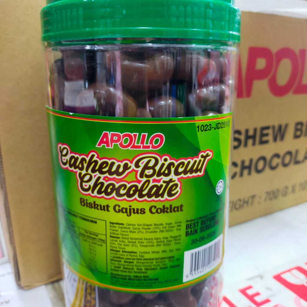 Apollo Cashew Biscuit Chocolate 700gm(newpack) | Shopee Malaysia