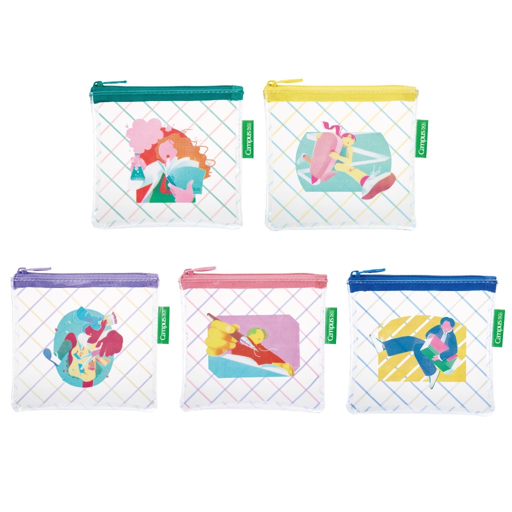 KOKUYO Campus Transparent Clear Pouch 50th Anniversary Limited Edition ...