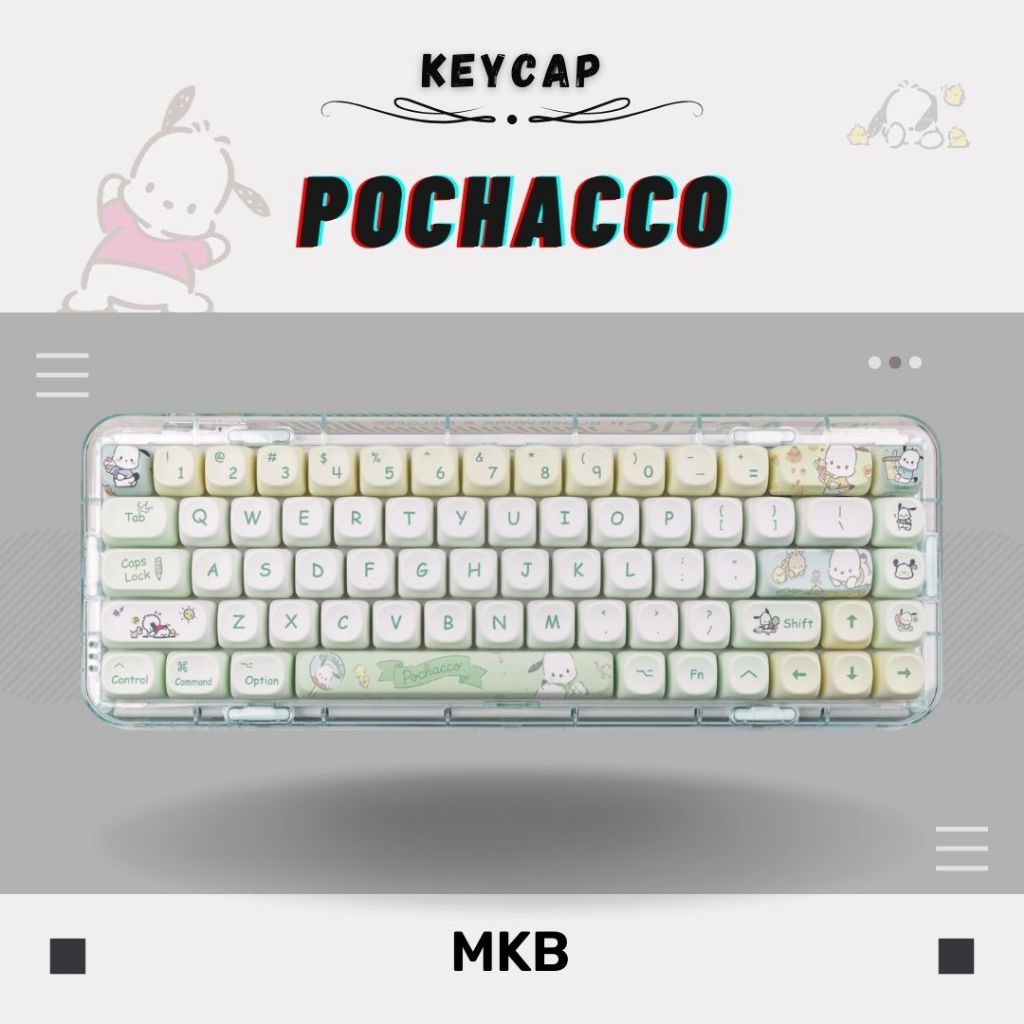 MKB Pochacco Sanrio PBT MOA Profile Keycap Set for Mechanical Keyboard | Shopee Malaysia