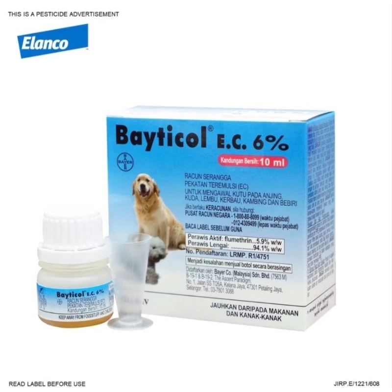 Bayer Bayticol E.C 6% Tick Wash (10ml) | Shopee Malaysia