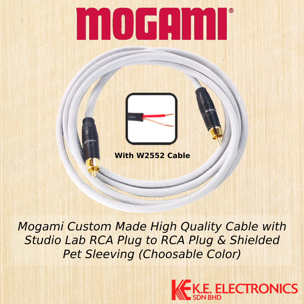 Custom Made Mogami W2552 High Quality Audio Cable with RCA Plug to RCA ...