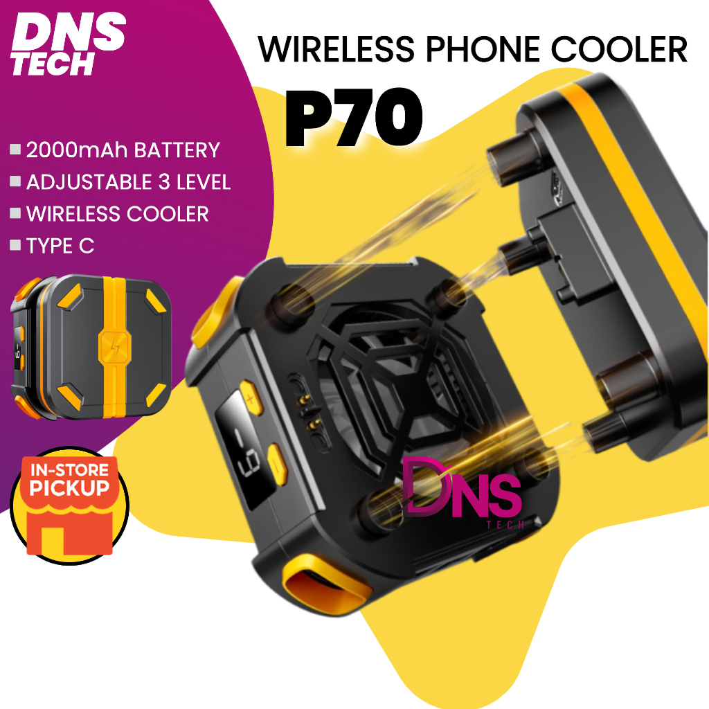 P70 Phone Cooler With Rechargeable Battery 2000mAh 10W Semiconductor ...