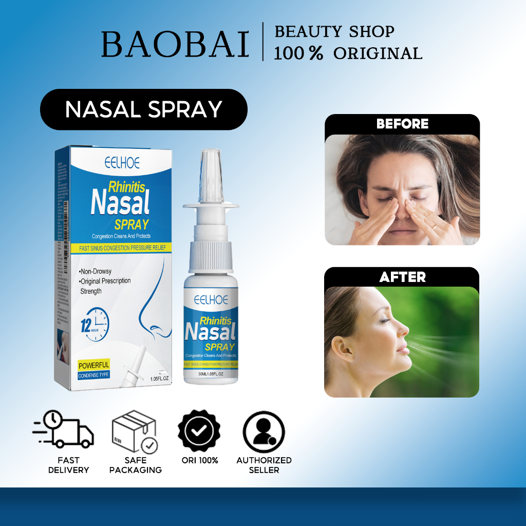 EELHOE Rhinitis Spray Nasal Spray Sensitive/Sinus/Nose Blocking for ...