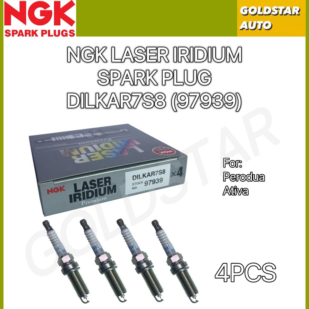 【NGK】DILKAR7S8 97939 Laser Iridium Spark Plug 4pcs for Perodua Ativa ...