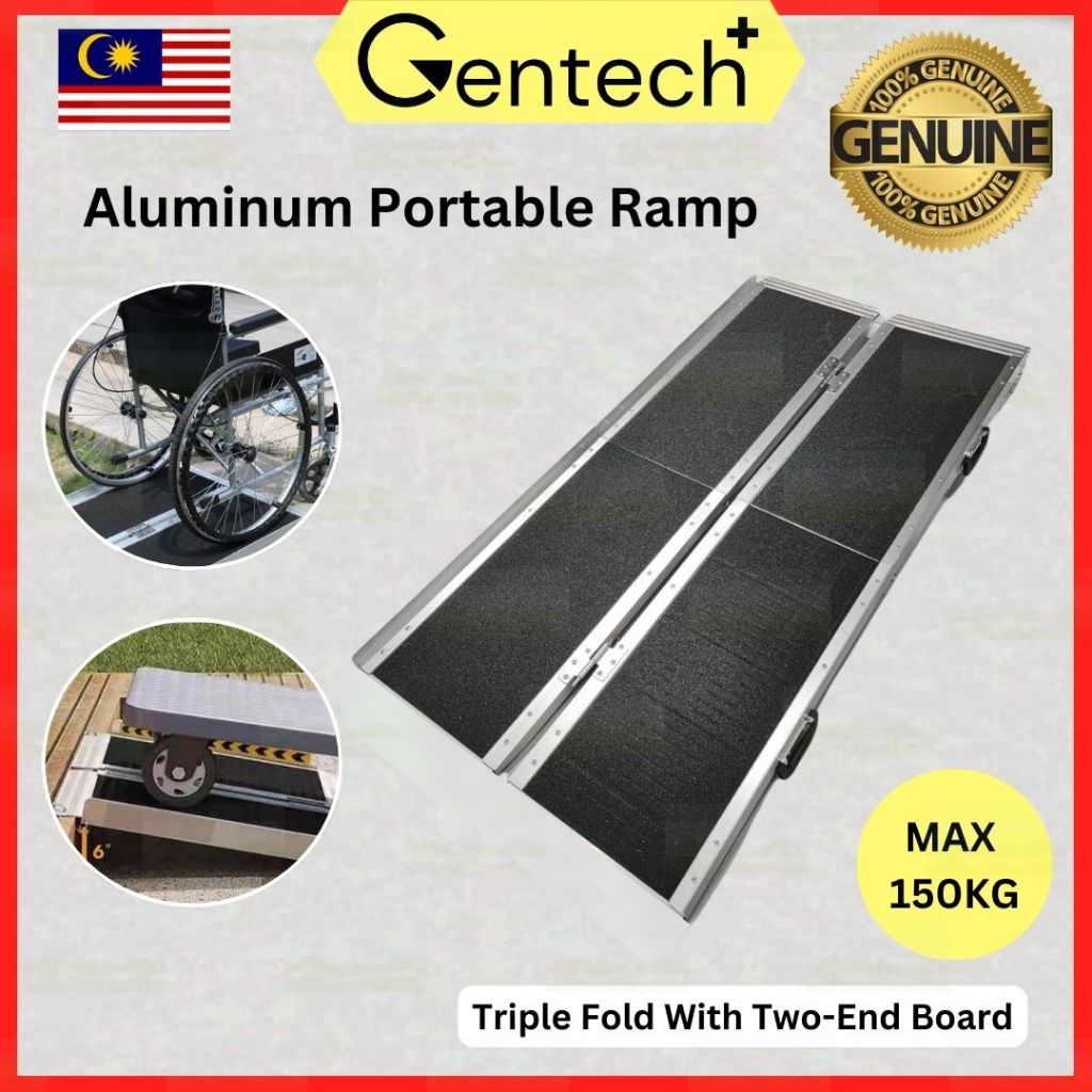 Aluminum Portable Triple Folding Ramp Wheelchair Ramp 5ft/6ft/8ft ...