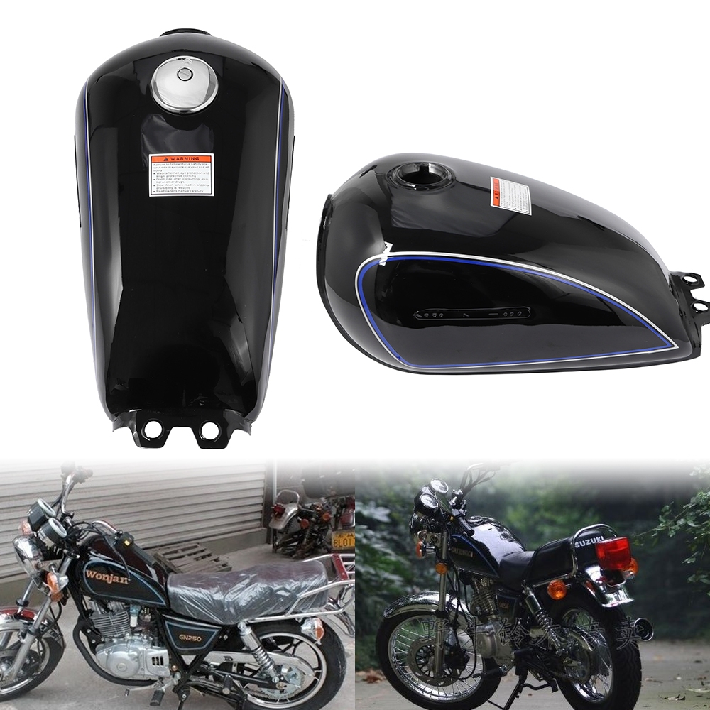 For Suzuki GN125 Durable Vintage Motorcycle Fuel Tank With Keys 9L/2 ...