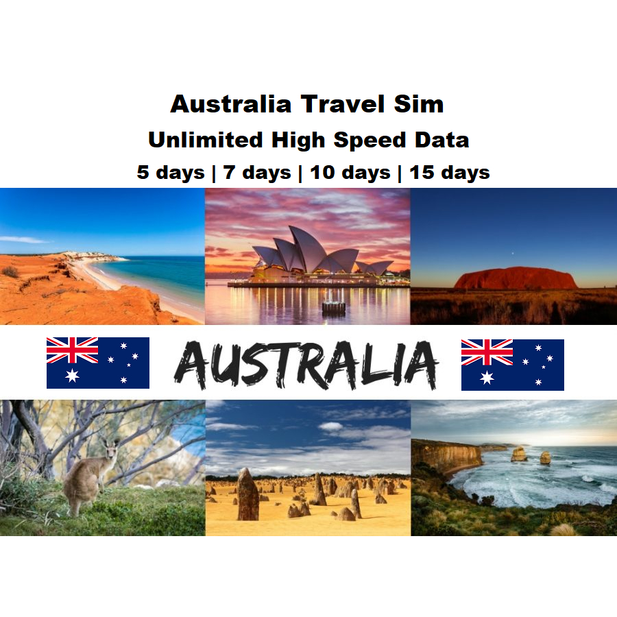 Australia Daily Unlimited High Speed Travel Data Simcard | Shopee Malaysia