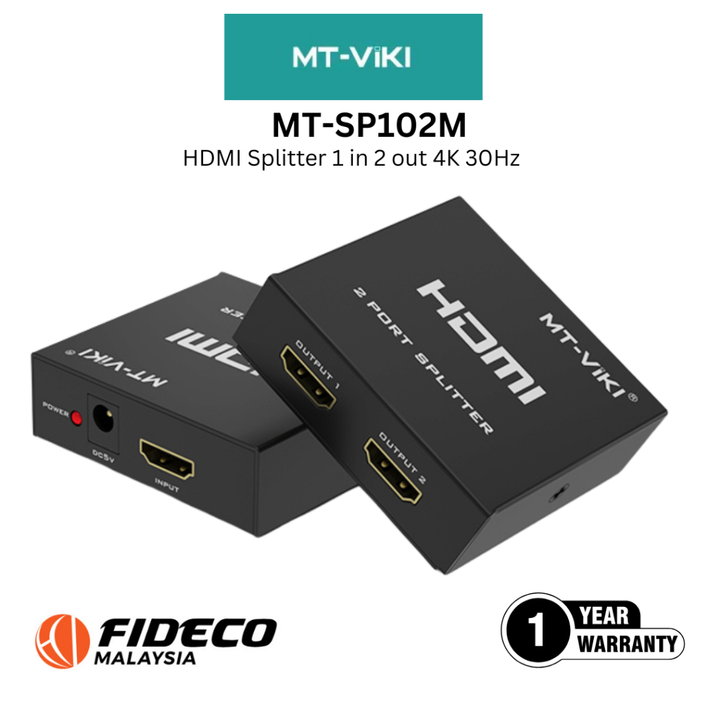 MT-VIKI 4K HDMI Splitter For Dual Monitors MT-SP102 | Shopee Malaysia