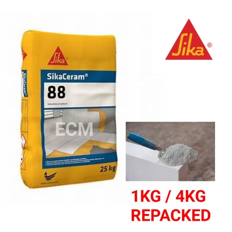 SIKACERAM-88 (1KG / 4KG REPACKED) SIMEN GAM LANTAI MOZEK / SIKA TILE ...
