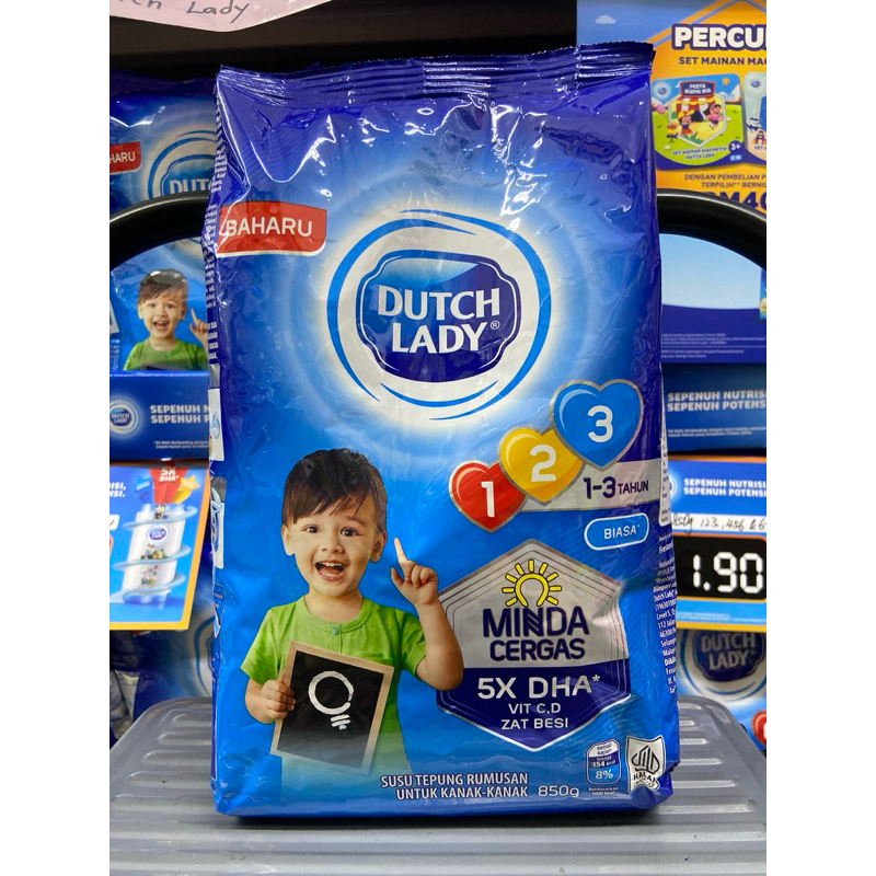 Dutch Lady Susu tepung 123 1-3tahun Biasa/Coklat/Madu 850g | Shopee ...