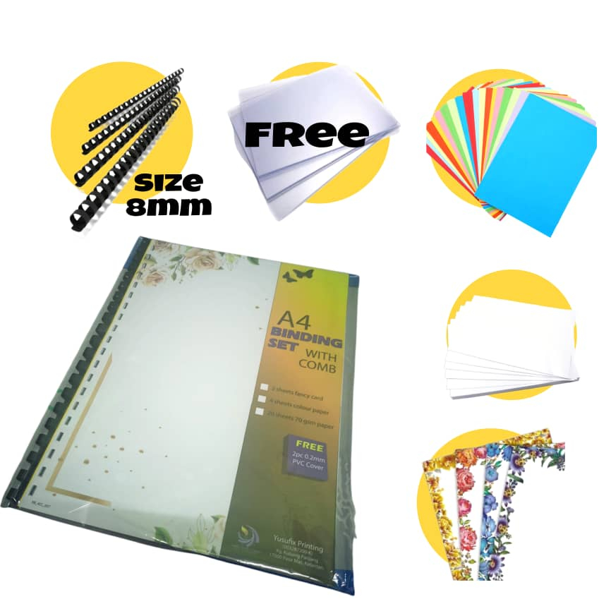 A4 BINDING SET WITH COMB & PVC SHEET/BUKU SKRAP | Shopee Malaysia