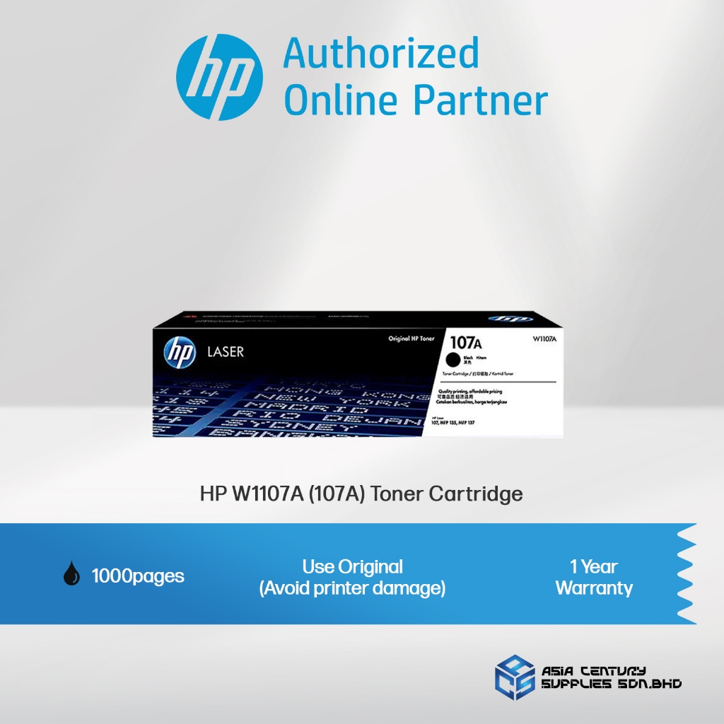 HP 107A Black Original Laser Toner Cartridge (W1107A) | Shopee Malaysia