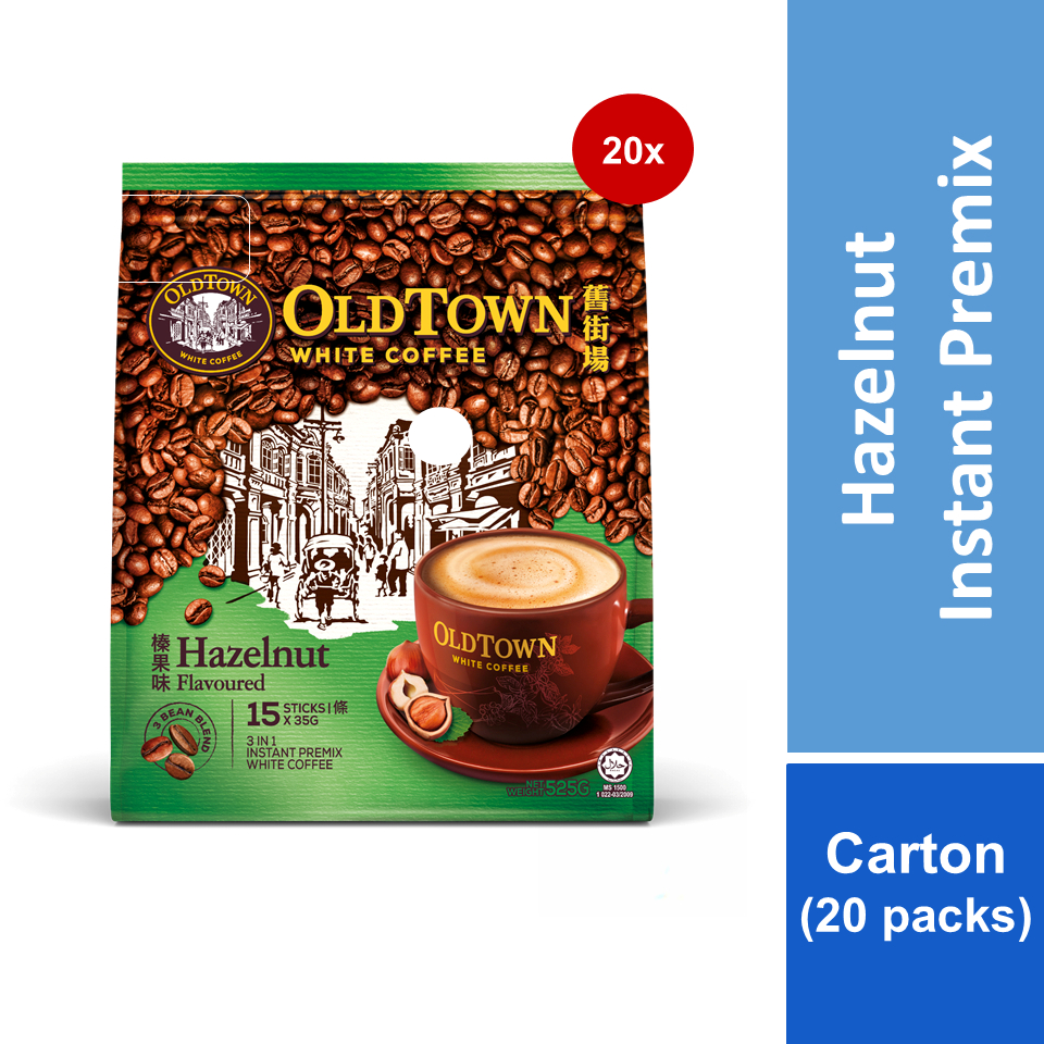 [Carton Deal] OLDTOWN Hazelnut Instant Premix 3in1 White Coffee 35g x ...