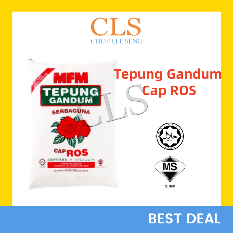 CLS Tepung Gandum Cap Ros 850g Tepung Serbaguna Multi-purpose Flour ...